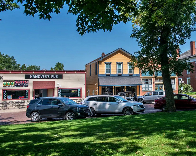 The inviting colorful brick buildings of Metamora house local businesses that have operated in the same locations for decades.