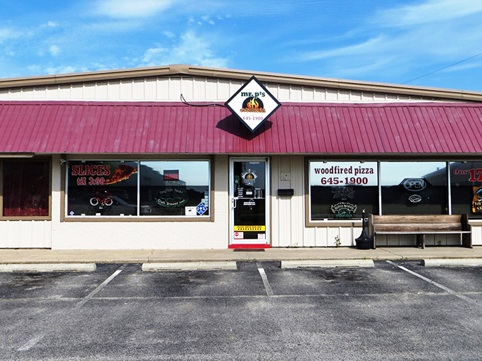 Humble exterior hiding blazing ovens - sometimes the best pizza comes from unexpected places.