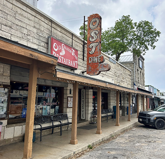 Stone walls and western charm create the perfect setting for ranch-style breakfasts and cowboy coffee.