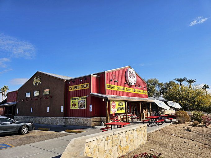 That classic country store look promises BBQ adventures that'll transport you straight to flavor heaven.