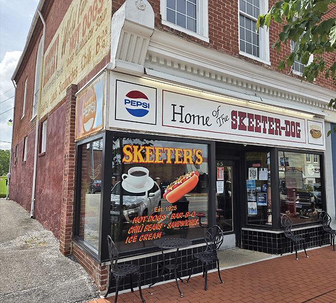 The vintage charm of Skeeter's exterior hints at the time-tested hot dog recipes waiting inside this local landmark.
