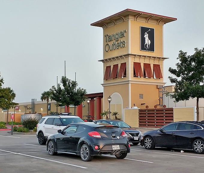 The iconic Polo player logo towers above like a promise of preppy perfection at prices that won't require selling the ranch.