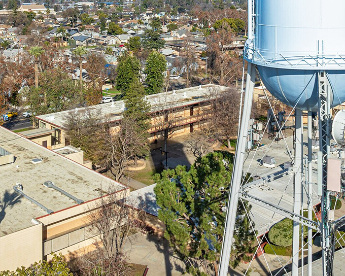 Overlooking the heart of Tulare, the city&rsquo;s water tower rises above tree-lined streets and neighborhoods that reflect its Central Valley roots.