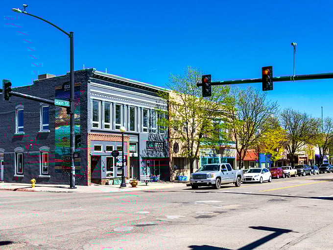 Colorful storefronts and friendly faces create the perfect setting for a retirement filled with genuine community connections.