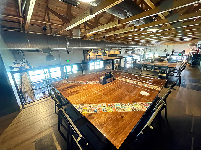 That communal table with colorful inlaid tiles isn't just Instagram-worthy &ndash; it's where strangers become friends over shared plates and local craft beers.