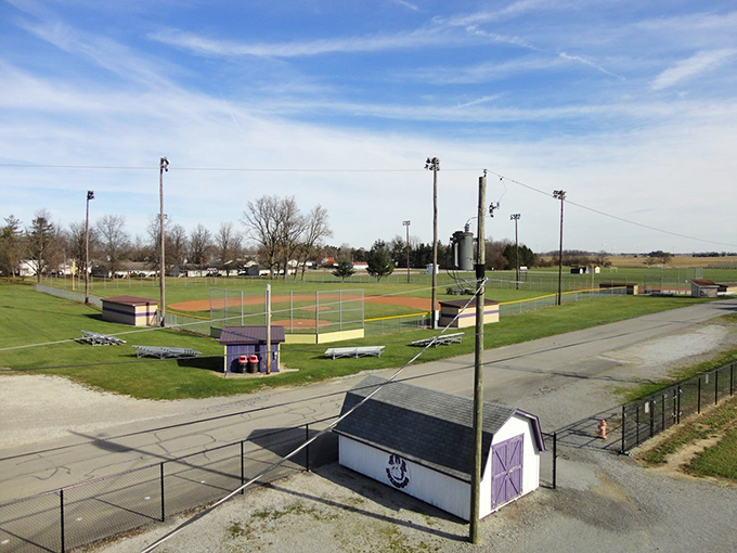 The baseball diamond waits patiently for spring, when cheers will once again echo across Ada's most beloved field of dreams.