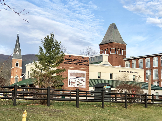The Adams Visitor Center welcomes travelers with small-town hospitality and big information, housed in a building that's seen more history than most history books.