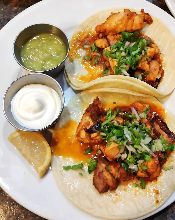 Tacos that prove Sunset Park Diner isn't just about breakfast &ndash; tender meat, fresh toppings, and sauces that demand to be savored.