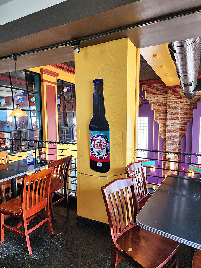 The colorful bottle art decorating the walls reminds you that at Fitz's, soda isn't just a beverage&mdash;it's the founding philosophy.