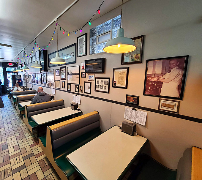Booths lined up like old friends, ready to welcome you into conversations that have been ongoing since before cell phones existed.