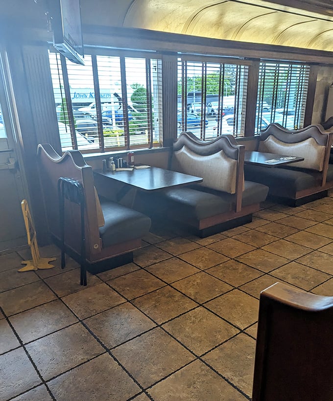 These booths by the window offer prime people-watching real estate while you contemplate whether to order dessert (the answer is always yes).