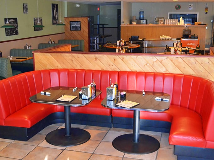 Red vinyl booths that have cradled more family stories and first dates than a lifetime of therapists ever could.