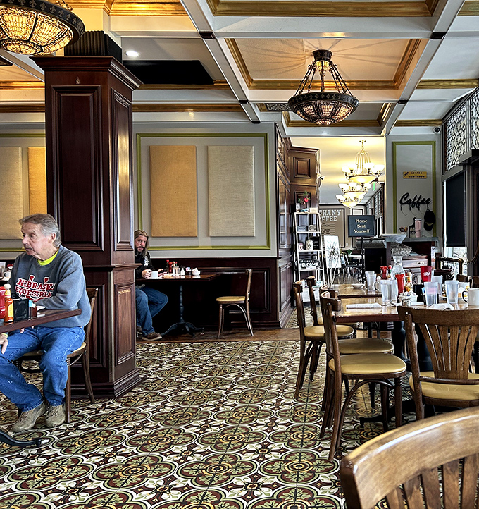 Another interior view showcases the thoughtful design elements that make Cook's feel both timeless and welcoming to generations of diners.