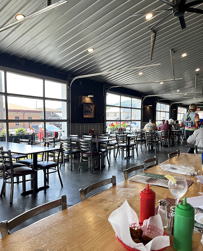 Sunlight streams through windows illuminating what might be Ohio's most honest dining room. No distractions here&mdash;just tables waiting for the main event.
