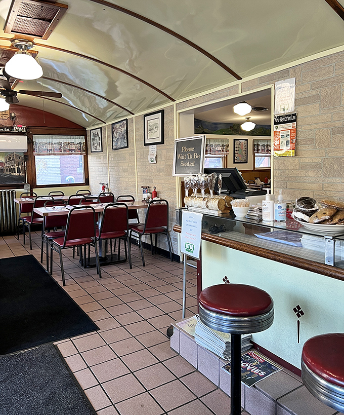 Curved ceiling, classic booths, and the promise of pie&mdash;this dining room has witnessed countless family celebrations.