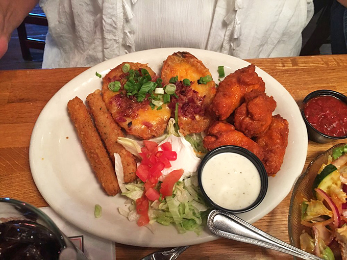 This appetizer combo is the United Nations of starters&mdash;bringing together crispy, spicy, and savory in delicious diplomatic relations.