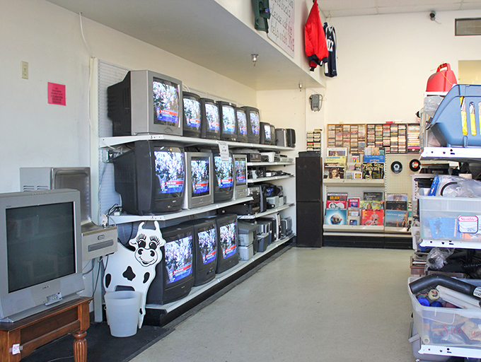 The electronics graveyard&mdash;where yesterday's cutting-edge technology comes to find new purpose. Remember when these TVs were considered flat? 