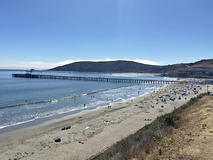 Classic California coastline in all its glory &ndash; Avila's wide sandy beach and historic pier create the quintessential backdrop for memory-making.