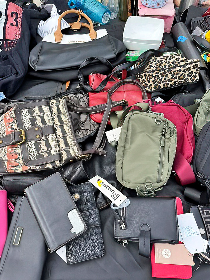 Handbag heaven where designer dreams meet bargain prices. That leopard clutch is practically begging to accompany you to dinner.