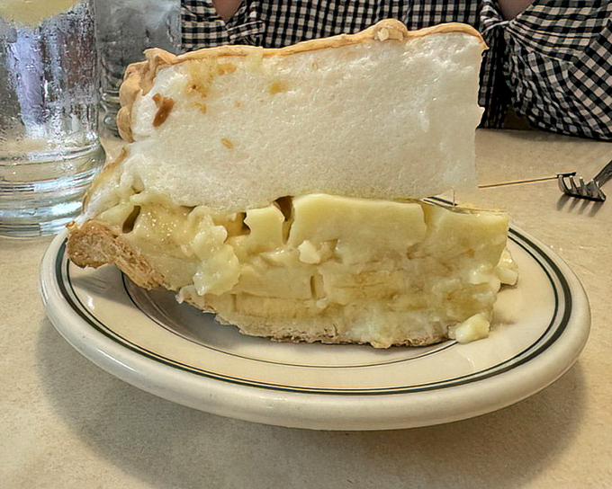 Banana cream pie so authentic it should come with its own birth certificate. That crust wasn't made&mdash;it was crafted with generational wisdom.