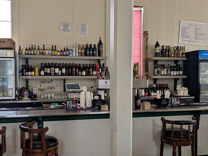 The bar at Phil's doesn't need fancy mixologists or trendy spirits &ndash; just honest pours to complement nature's perfect food.