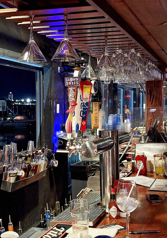 Where maritime meets mixology&mdash;a bar stocked with local brews and spirits, ready to complement that bowl of legendary chowder.