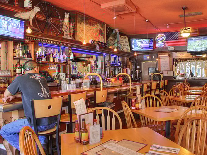 A bar that's seen more stories than a library, with TVs for the game and atmosphere for days.