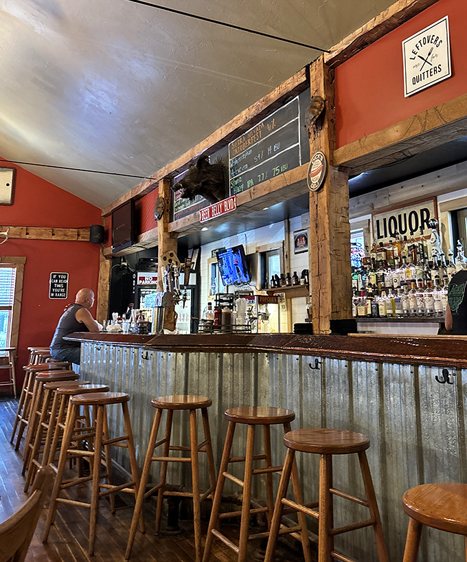 The bar area&mdash;where decisions about stouts versus IPAs are treated with the gravity they deserve.