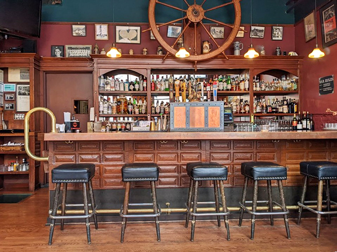 The classic maritime bar where ship wheels and nautical artifacts create atmosphere money can't buy.
