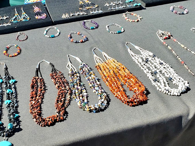 Nature's palette captured in stone and silver&mdash;these necklaces showcase the desert's surprising ability to produce beauty in the harshest conditions.