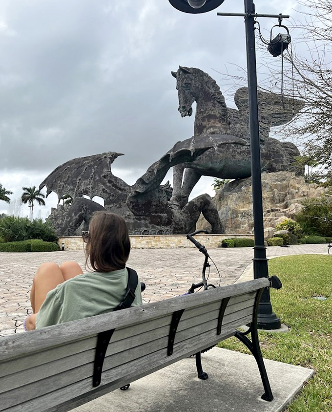 The perfect spot for contemplating life's big questions, like "How many Instagram posts can one statue inspire?"