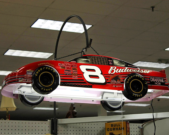 Dale Earnhardt Jr. might be jealous of this Budweiser racing memorabilia &ndash; a perfect conversation starter for any NASCAR enthusiast's man cave.