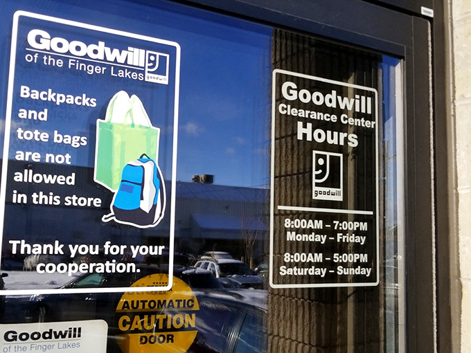 Store hours posted clearly because timing is everything when hunting for that perfect something you didn't know existed.