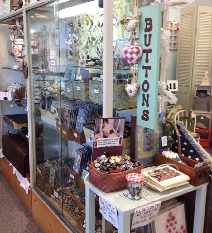 Button collectors, shield your eyes! This display case is what vintage dreams are made of&mdash;tiny treasures organized with museum-worthy precision.