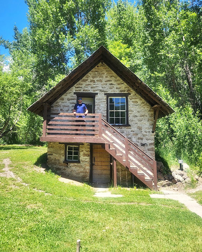 The cabin's rustic charm invites you to imagine a simpler time, when "Wi-Fi" meant the sound wind makes through pine branches.