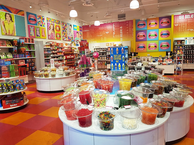 Sugar paradise that would make Willy Wonka jealous. This candy emporium offers a strategic sugar boost to power through the remaining stores on your list.