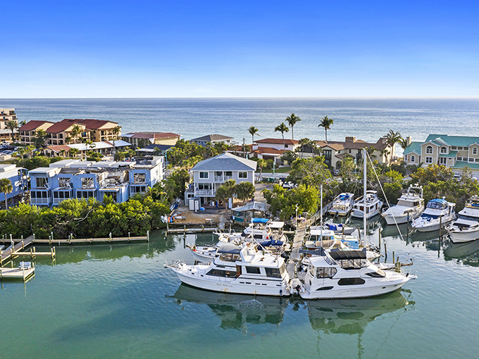 Chadwick Cove Marina showcases the perfect marriage of luxury boats and laid-back living. Water access: Florida's true status symbol.