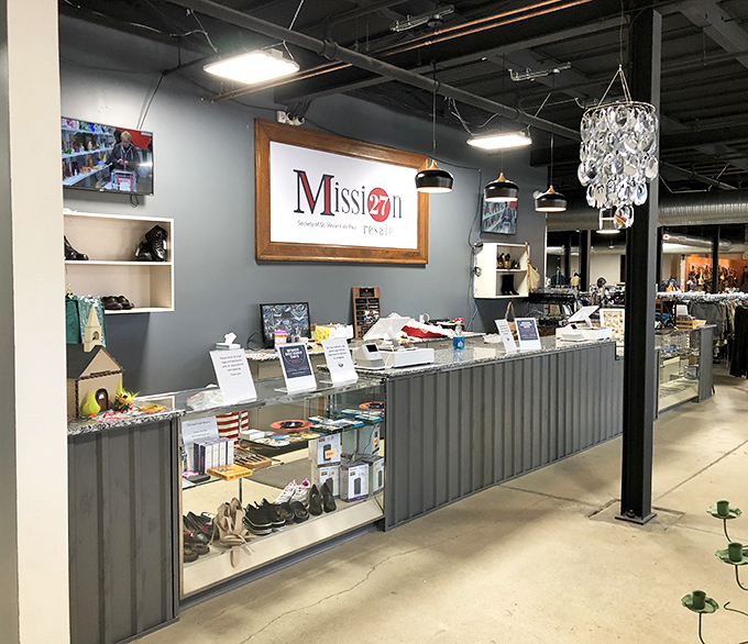 The checkout counter with its industrial-chic aesthetic processes cart after cart of triumphant shoppers who've cracked the retail code.