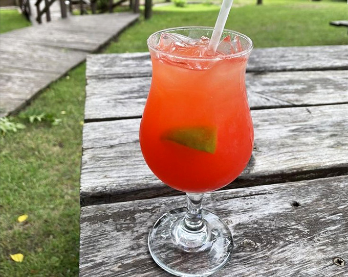 A refreshing fruit punch that offers sweet relief after a marathon of comfort food. The lime wedge isn't garnish&mdash;it's necessary balance. 