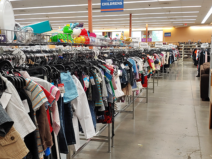 The children's section bursts with color and possibilities, including that My Little Pony backpack your inner child desperately wants.