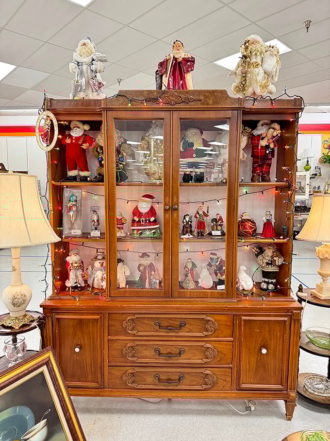 Christmas never really ends in the vintage world. These holiday Santas stand eternal watch, ready to bring nostalgic joy regardless of the calendar date.