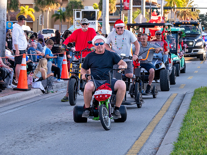 Fort Pierce's Christmas parade features golf carts and holiday spirit in equal measure&mdash;proving you don't need snow to celebrate with hometown charm.