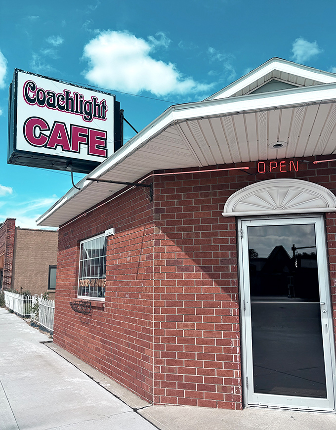 Coachlight Cafe's unassuming exterior hides what locals know: sometimes the best meals come from the kitchens you'd drive right past.