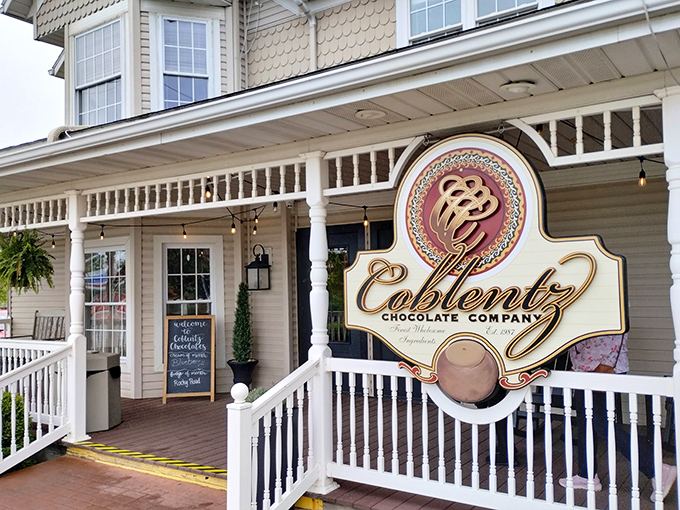 Coblentz Chocolate Company proves that paradise might actually be a front porch with handcrafted chocolates waiting just inside.