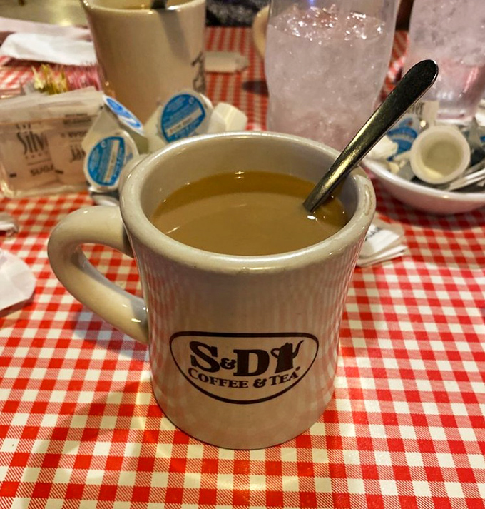 Coffee served in a mug substantial enough to get you through any morning crisis&mdash;no fancy latte art needed.