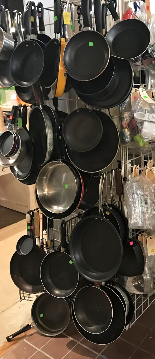 Pan-demonium in the best possible way! Quality cookware hangs ready for your next culinary adventure&mdash;from Sunday pancakes to holiday feasts.