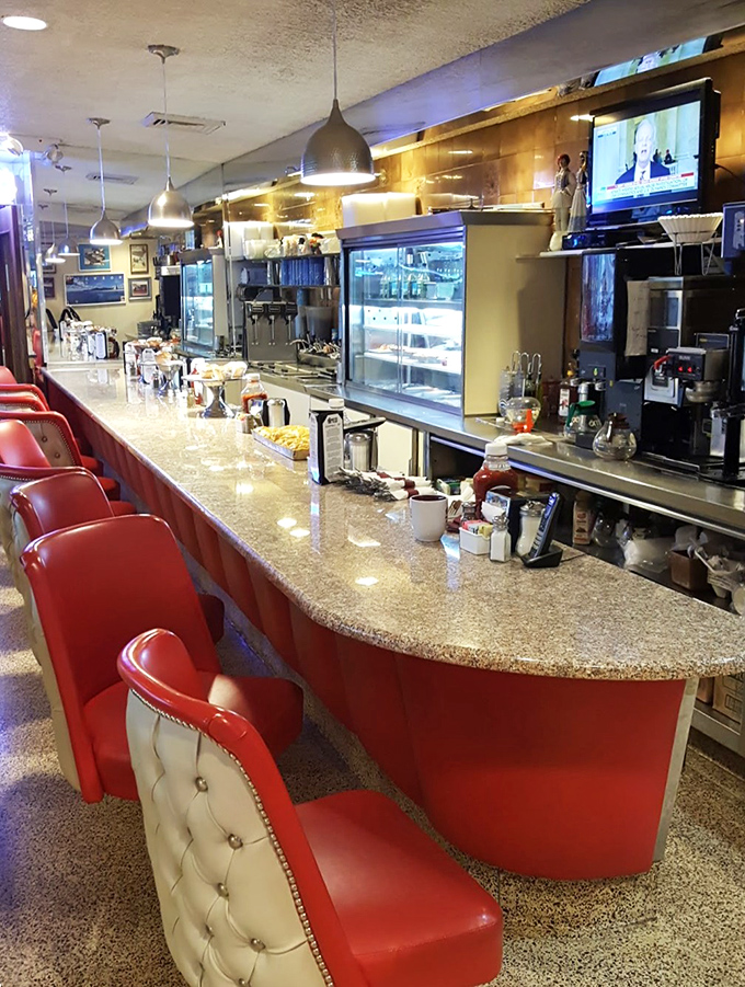 The counter seating&mdash;where solo diners become temporary members of the most delicious club in town, with front-row views of short-order magic.