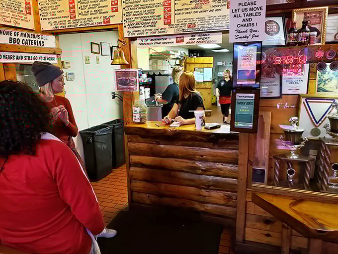 Where barbecue dreams come true &ndash; the ordering counter, gateway to a world of smoky delights and meat-induced happiness.