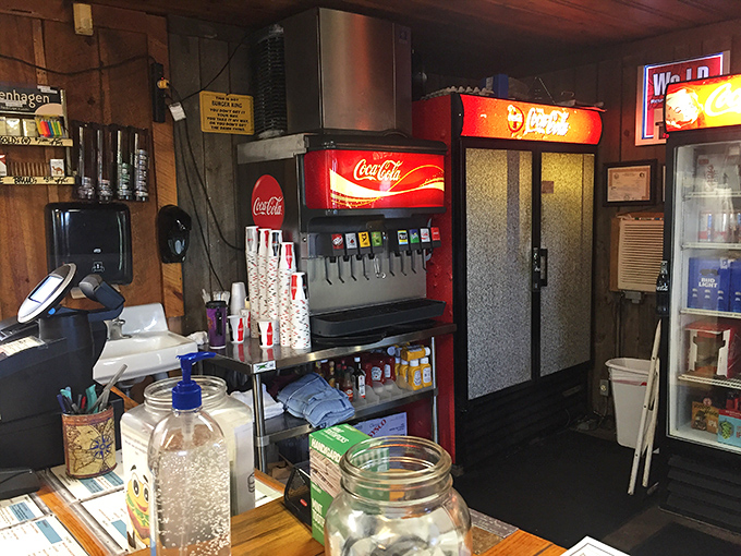 The counter area shows a working kitchen where real people make real food, no smoke and mirrors required here.