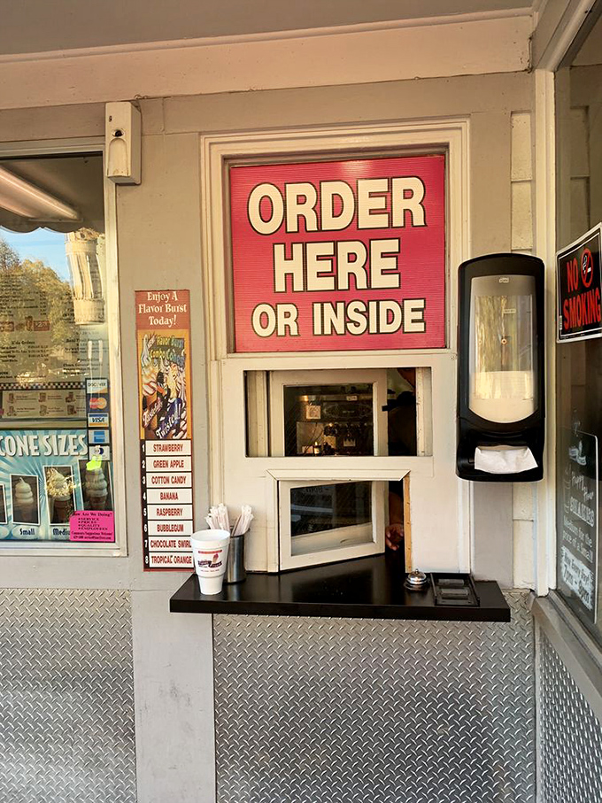 "Order Here or Inside" – either way, you're about to make one of the best decisions of your day.